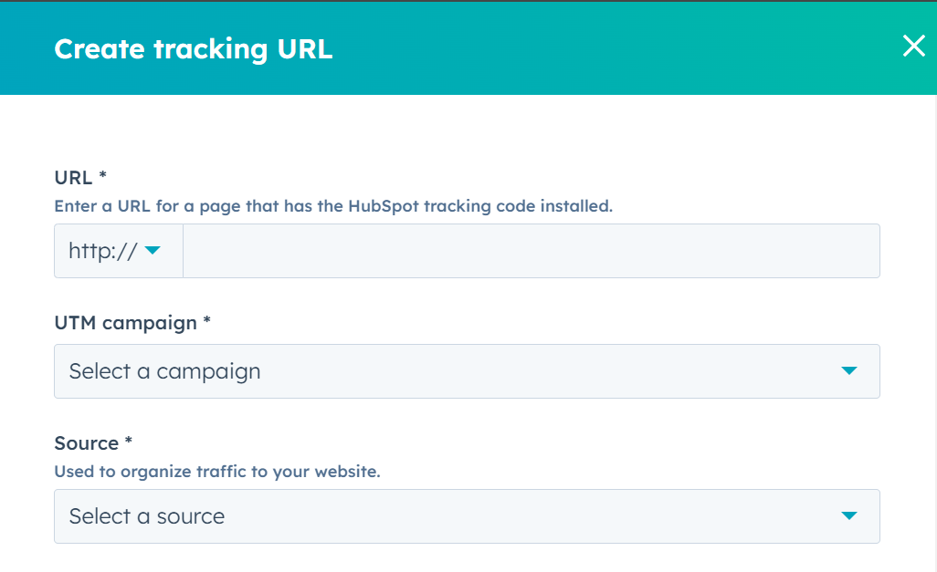 How do I create UTM/Tracking URLs in HubSpot?